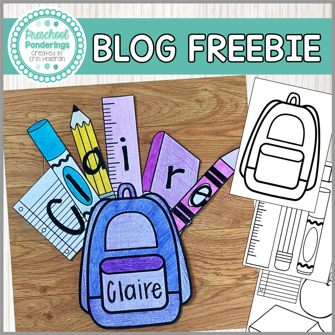 A freebie for you! - Preschool back to school activity