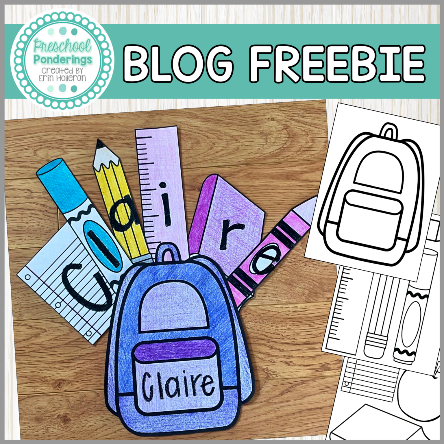 A freebie for you! - Preschool back to school activity
