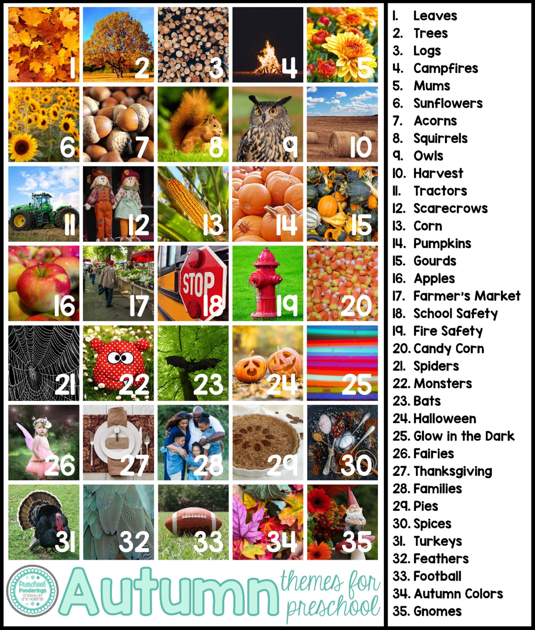35 Autumn Themes for Preschool - preschool themes