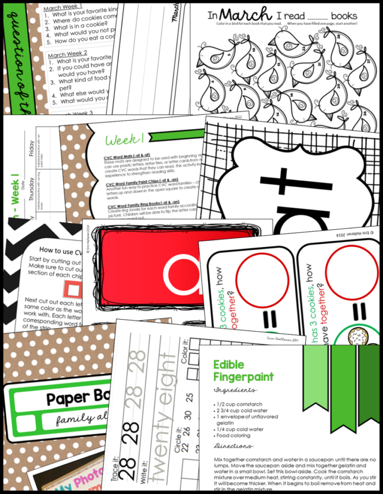 March Preschool Activities - March Preschool Activities