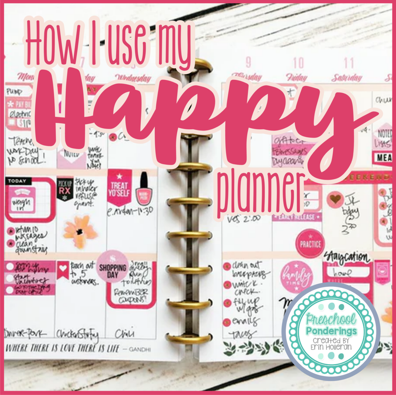 How I’m Using My Happy Planner Planner Journaling