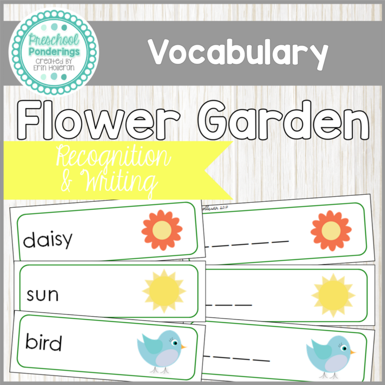 Flower Garden Activities for Preschool - Flower Garden Printables
