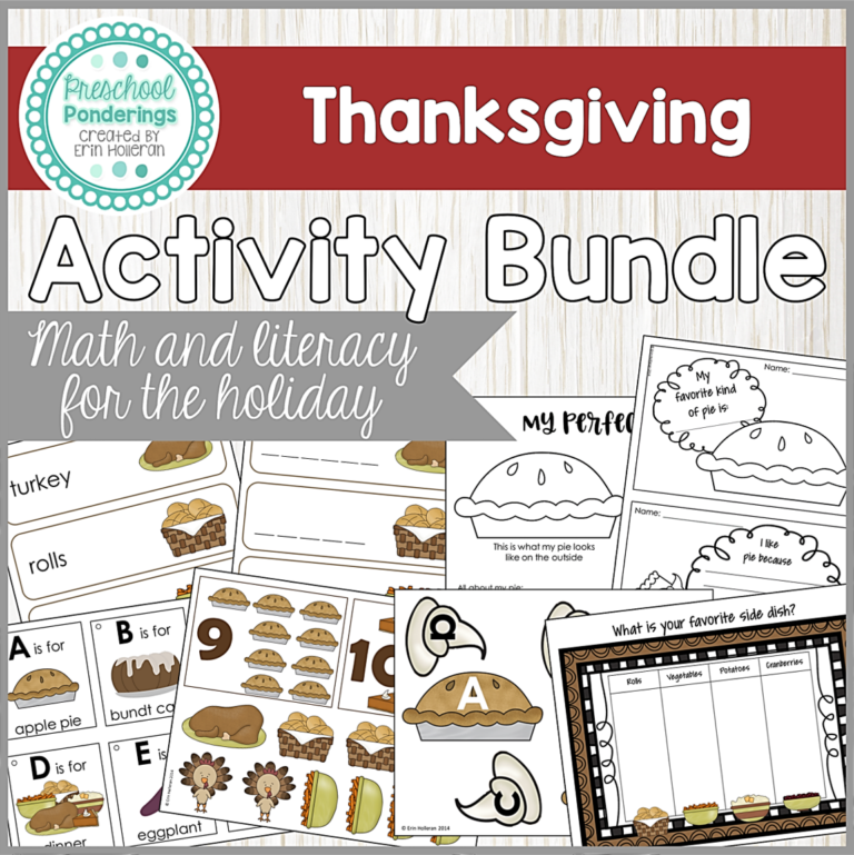 Printable Thanksgiving Preschool Activities - Preschool Thanksgiving